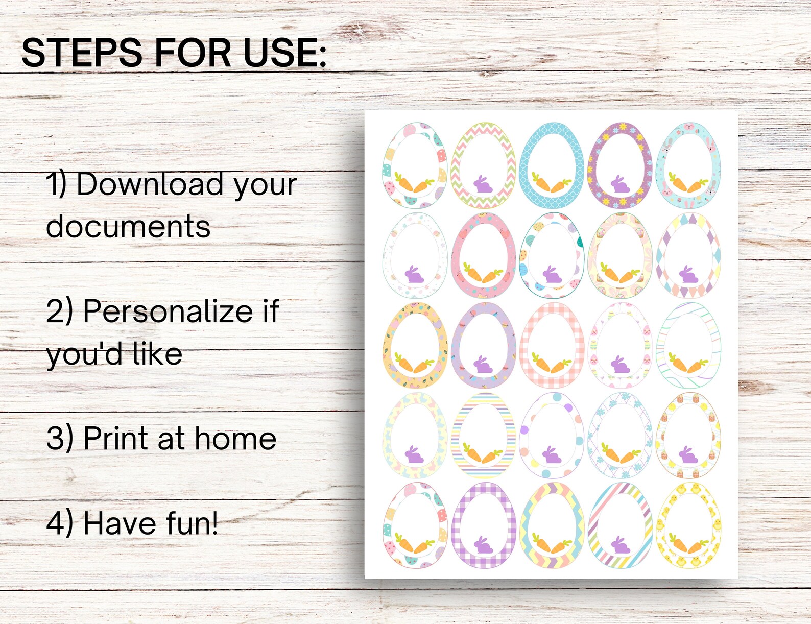 Editable Easter Egg Tokens | Printable Easter Coupons | Easter Egg ...