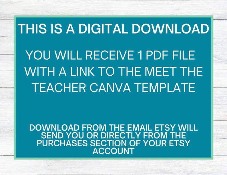 EDITABLE Minimalistic Meet the Teacher Template Back to - Etsy