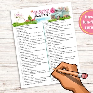 Editable Spring Bucket List With FREE Seasonal Calendars Printable ...