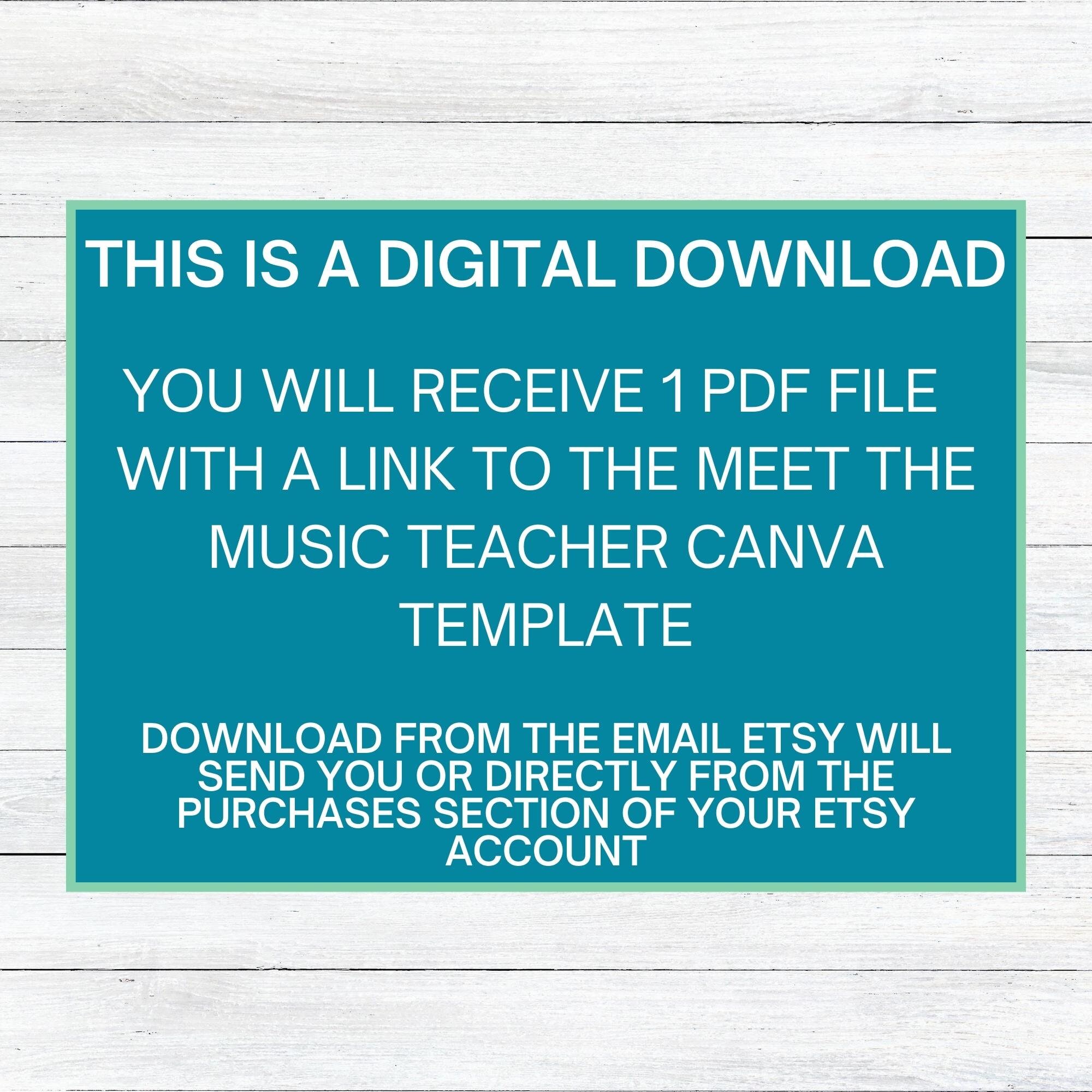 Meet the Music Teacher Template Editable | Printable Music Teacher ...
