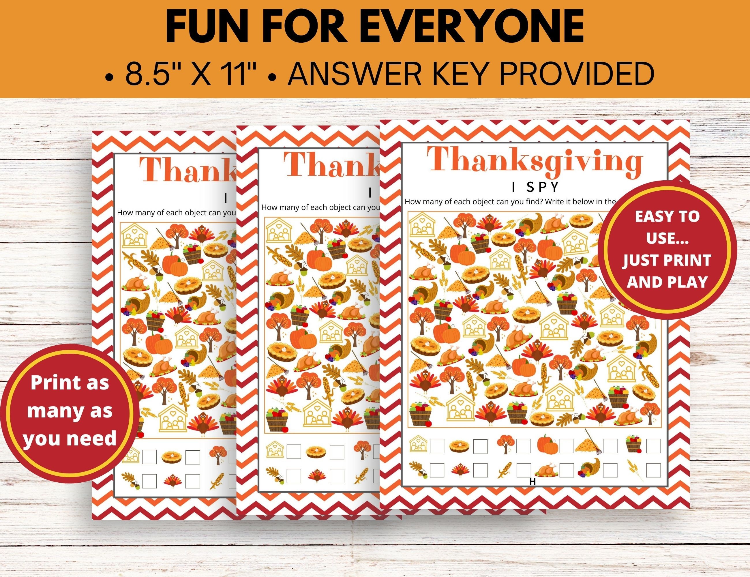 Thanksgiving I Spy | Kids Thanksgiving Game | Thanksgiving Counting ...