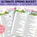Editable Spring Bucket List With FREE Seasonal Calendars Printable ...
