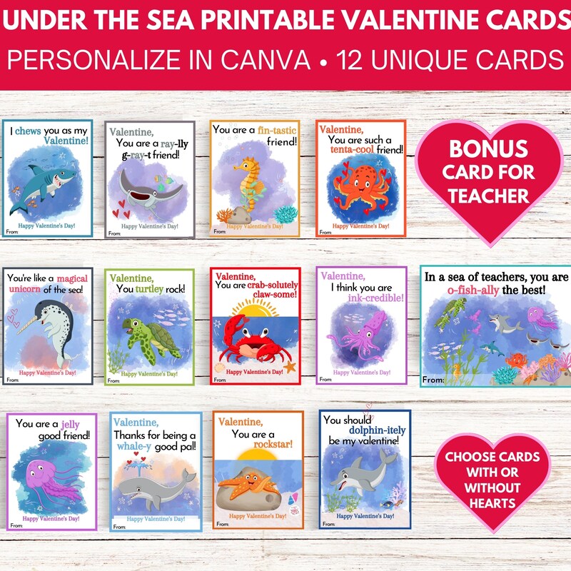 Ocean Valentine Teacher - Etsy