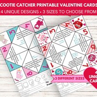 Printable Valentine's Day Joke Cootie Catcher, Bundle, Easy DIY Game ...