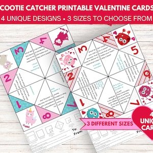 Cootie Catcher Printable Valentine's Day Cards for Kids | Fortune ...