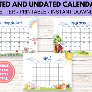 Editable Spring Bucket List With FREE Seasonal Calendars Printable ...