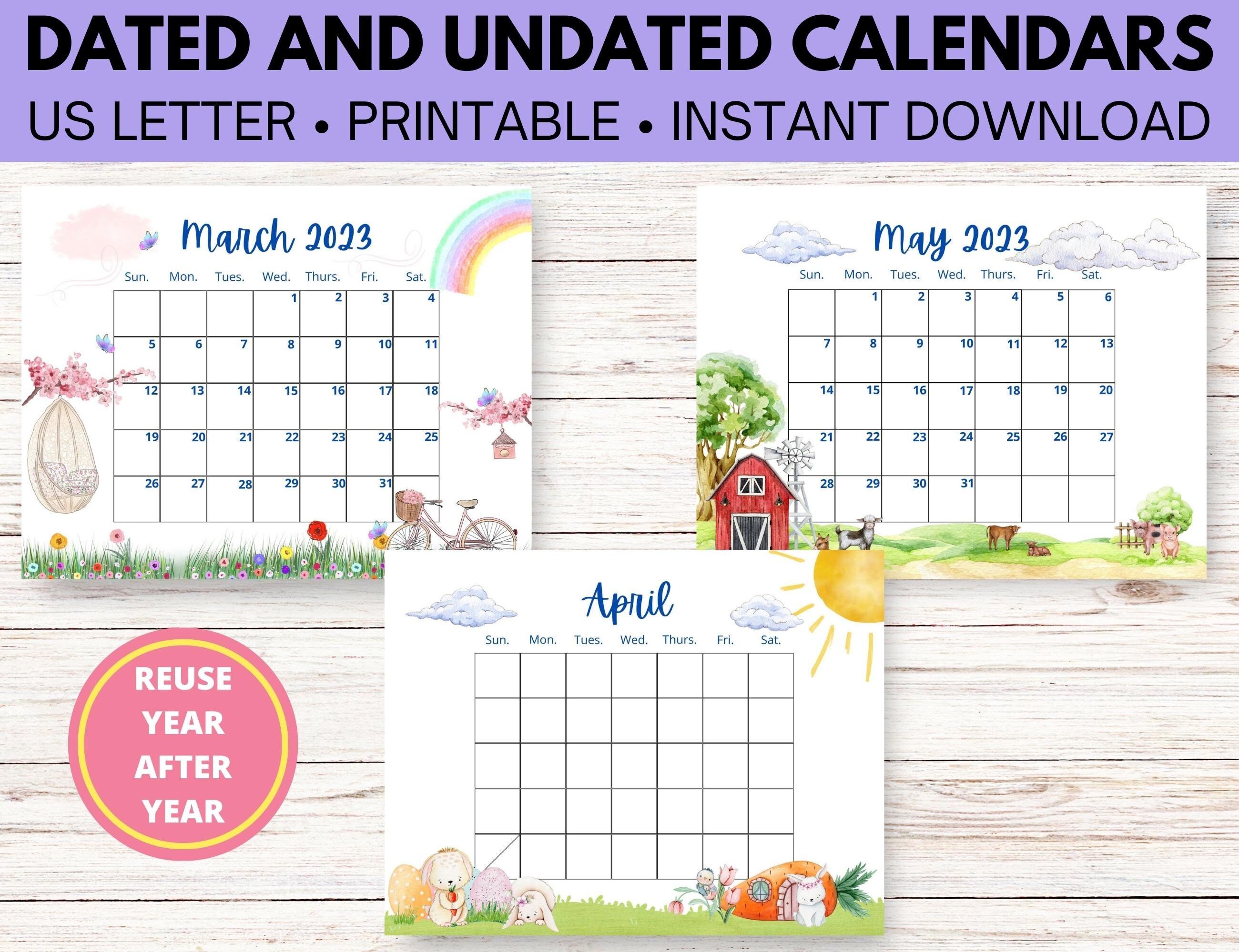 Editable Spring Bucket List With FREE Seasonal Calendars Printable ...