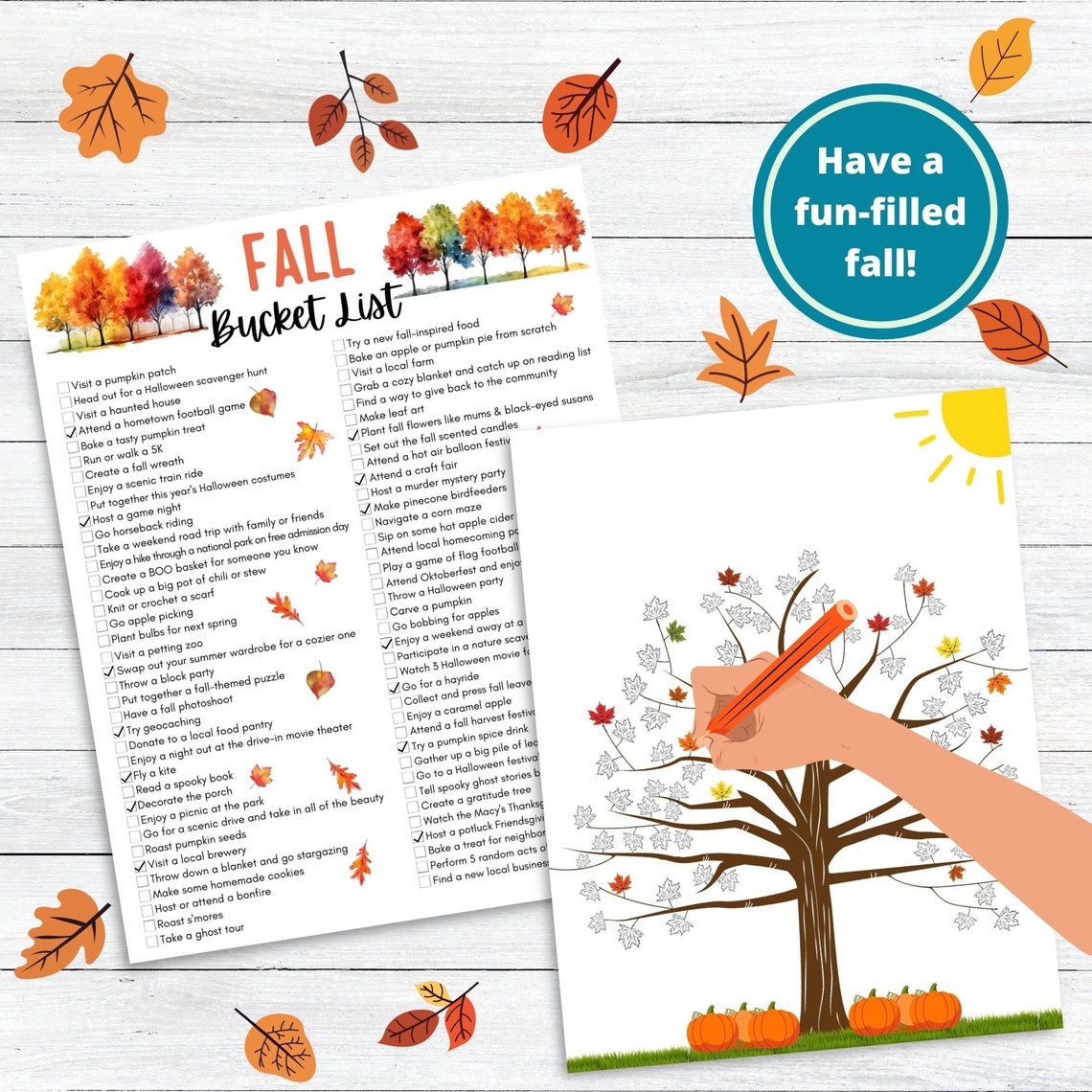 Editable Fall Bucket List Printable Autumn Bucket List Fall Bucket List Template Fall Activities ...
