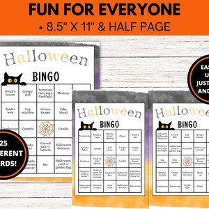 Halloween Scavenger Hunt Bingo W/ 25 Unique Cards for Adults, Teens ...