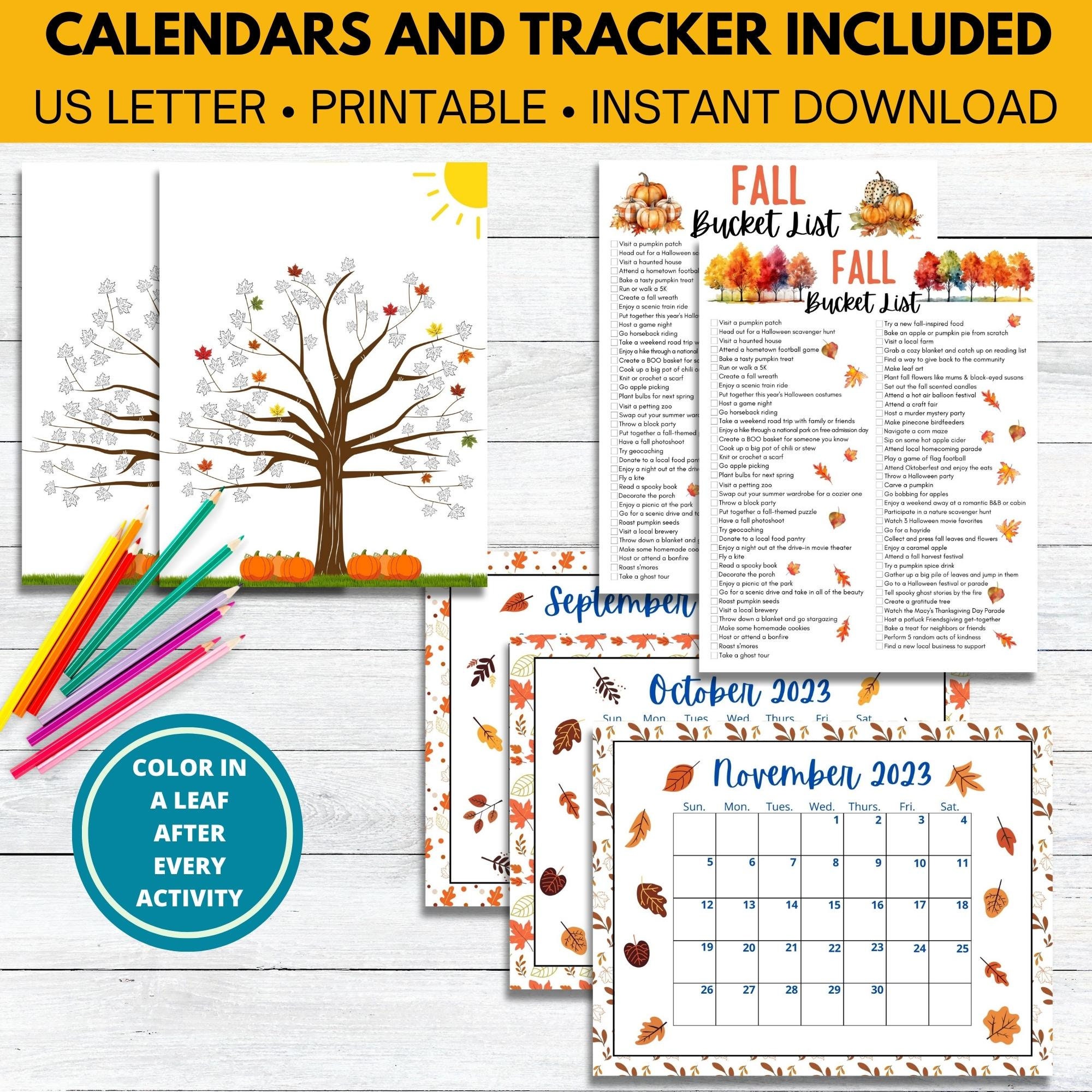 Editable Fall Bucket List | Printable Autumn Bucket List | Fall Bucket ...