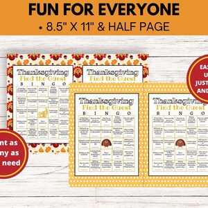 Editable Thanksgiving Find the Guest Bingo | Thanksgiving Human Bingo ...