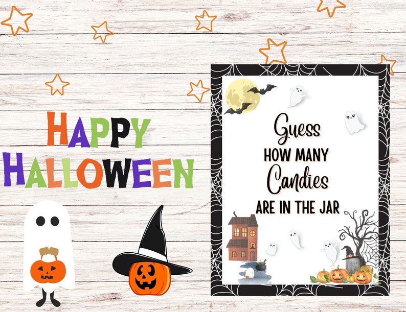 Halloween Guess How Many Candies Game Printable | How Much Candy in the ...