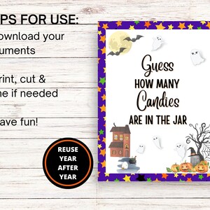 Halloween Guess How Many Candies Game Printable | How Much Candy in the ...