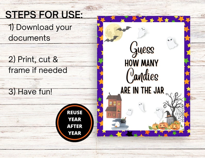 Halloween Guess How Many Candies Game Printable | How Much Candy in the ...