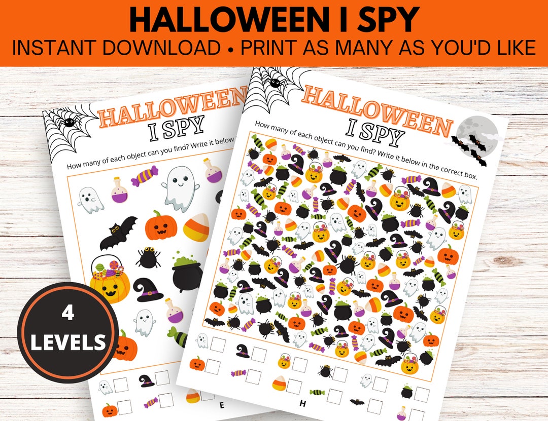 Halloween I Spy | Instant Download Printable Fall Game - Etsy