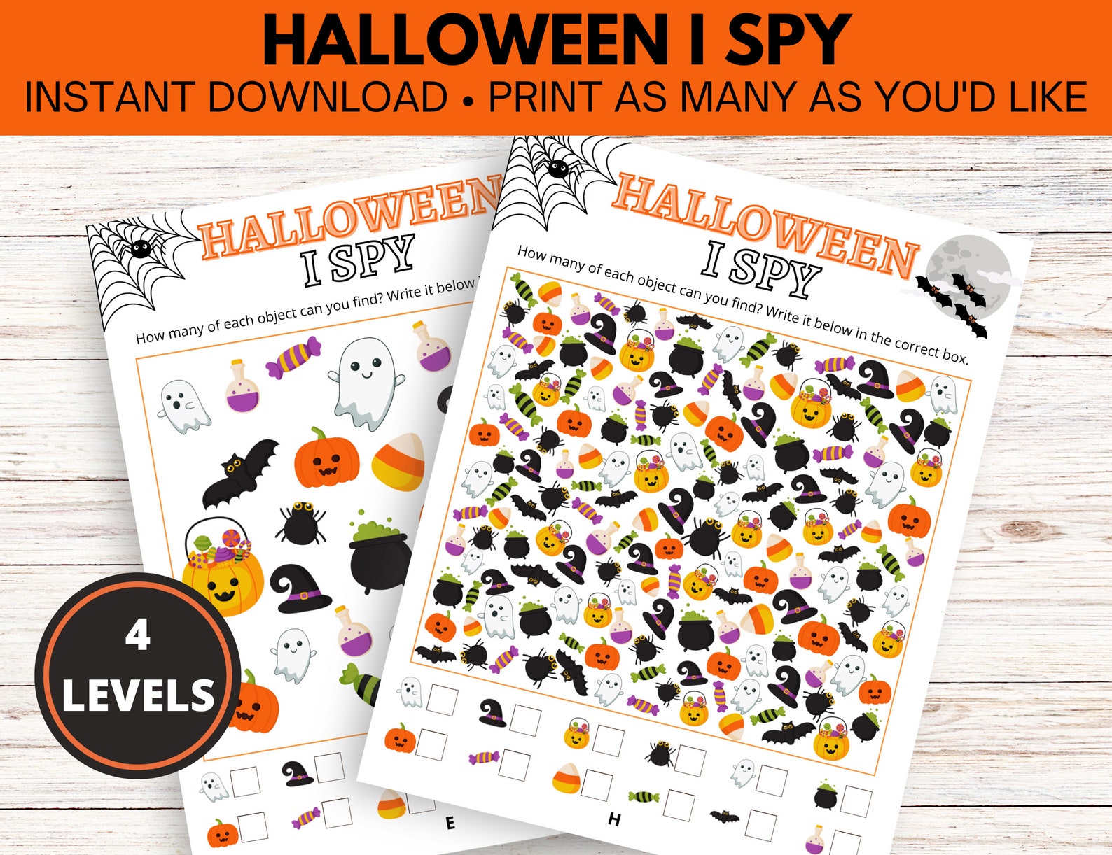 Halloween I Spy Instant Download Printable Fall Game - Etsy