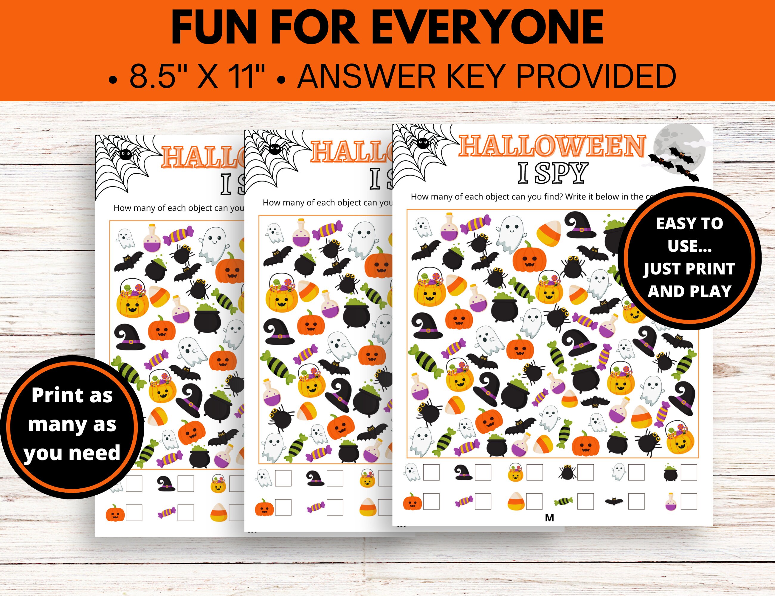 Halloween I Spy | Instant Download Printable Fall Game - Etsy