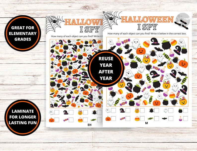 Halloween I Spy | Instant Download Printable Fall Game - Etsy