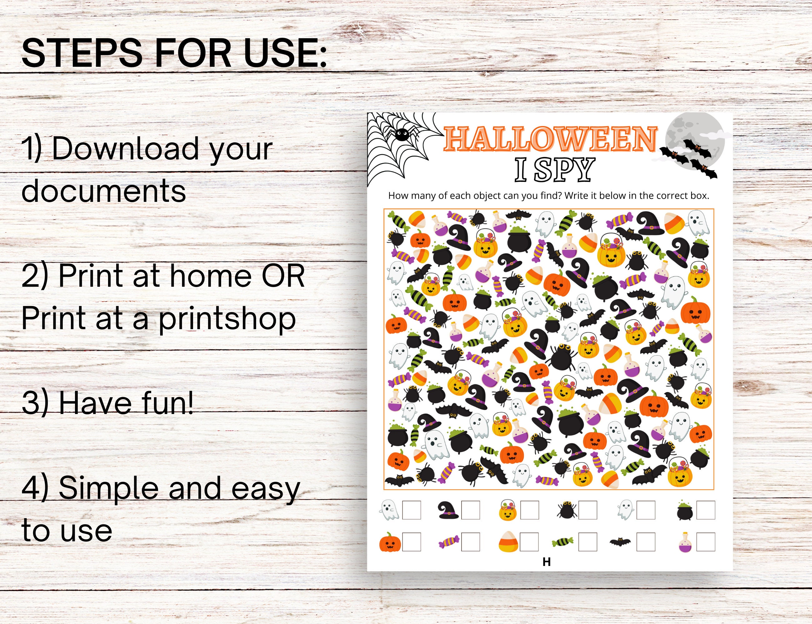 Halloween I Spy | Instant Download Printable Fall Game - Etsy