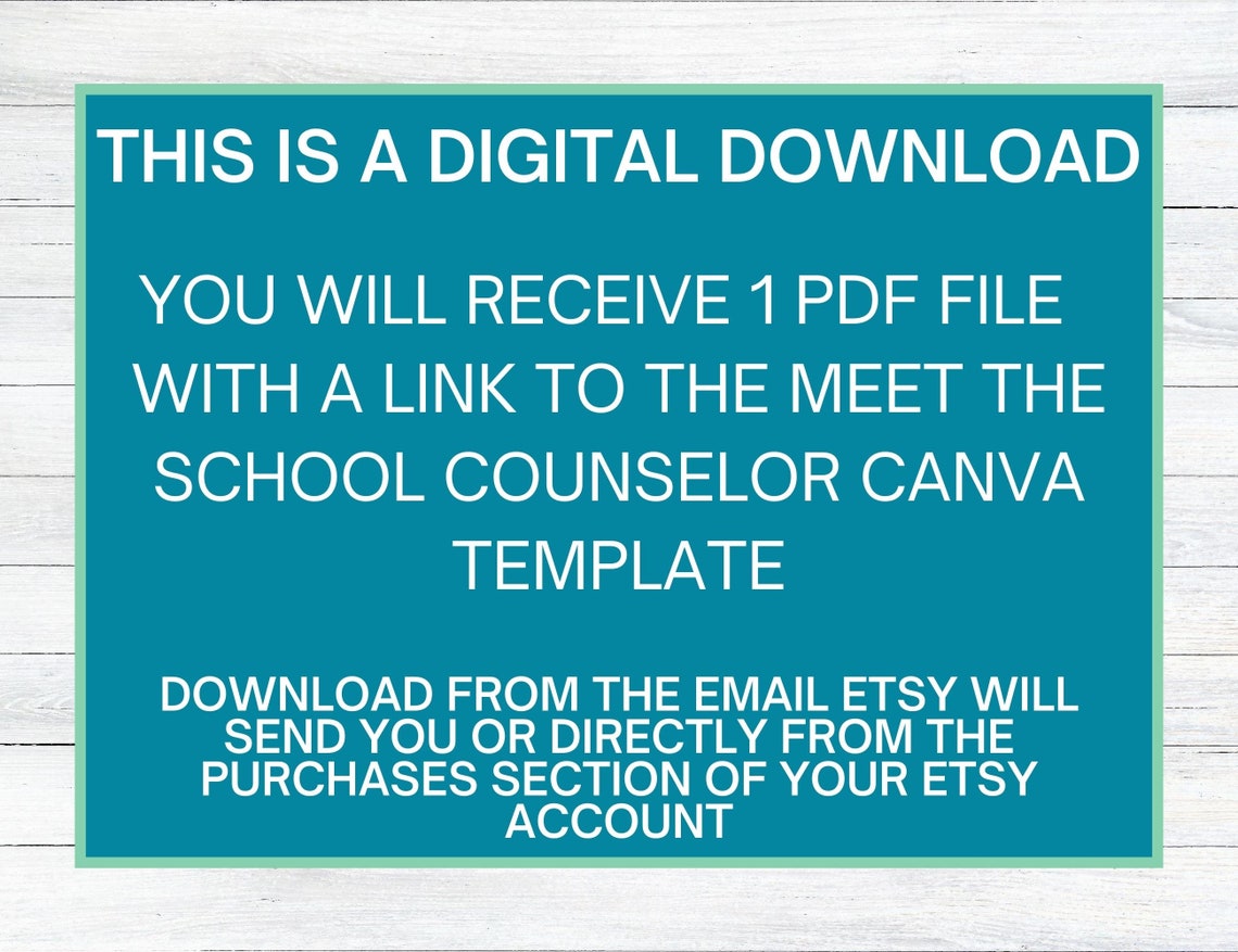 Meet the School Counselor EDITABLE Template | Customizable Meet Your ...