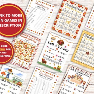 What's Your Turkey Name Game | Printable Family Thanksgiving Game ...