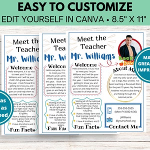 Neutral Meet the Teacher Template | Back to School Printable Welcome ...