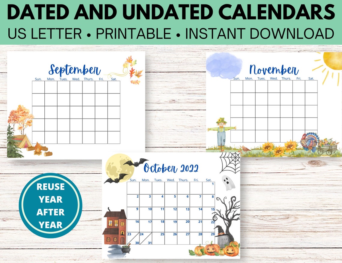 Ultimate Fall Bucket List With FREE Seasonal Calendars - Etsy