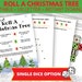 Roll a Christmas Tree Dice Game | Kids X-mas Game Instant Download ...