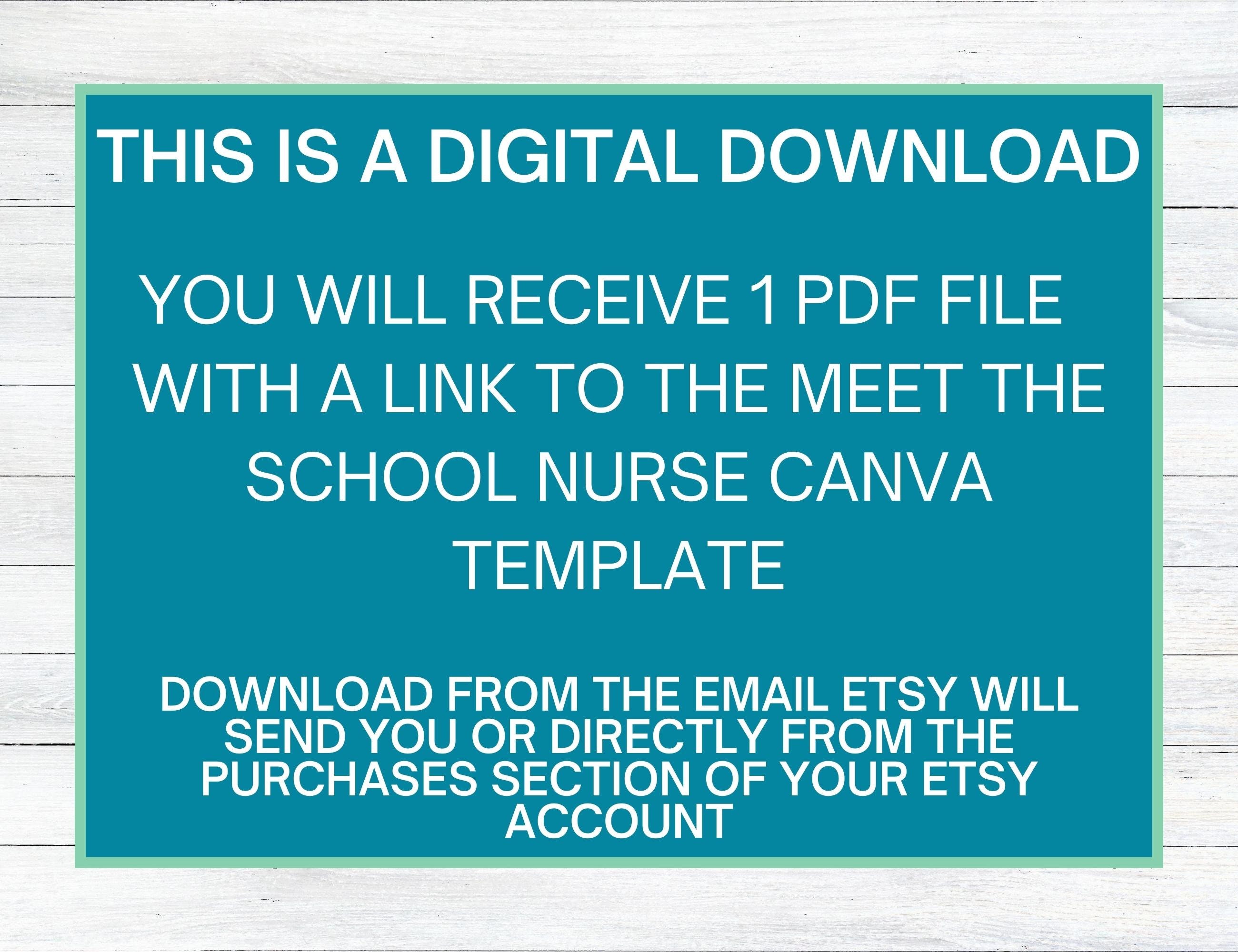 EDITABLE Meet the School Nurse Template | Printable Back to School ...