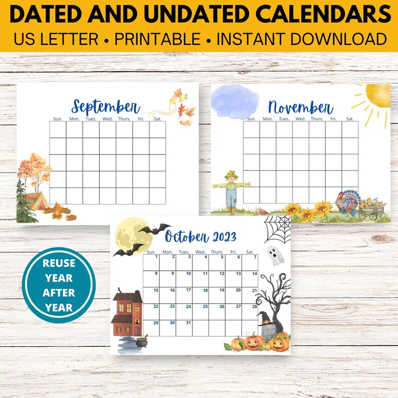 Ultimate Fall Bucket List With FREE Seasonal Calendars | EDITABLE ...