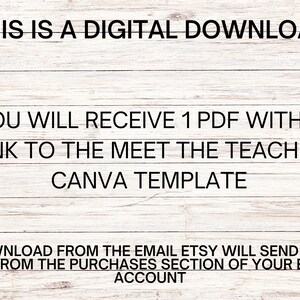 Sunflower Meet the Teacher Editable Template | Back to School Printable ...