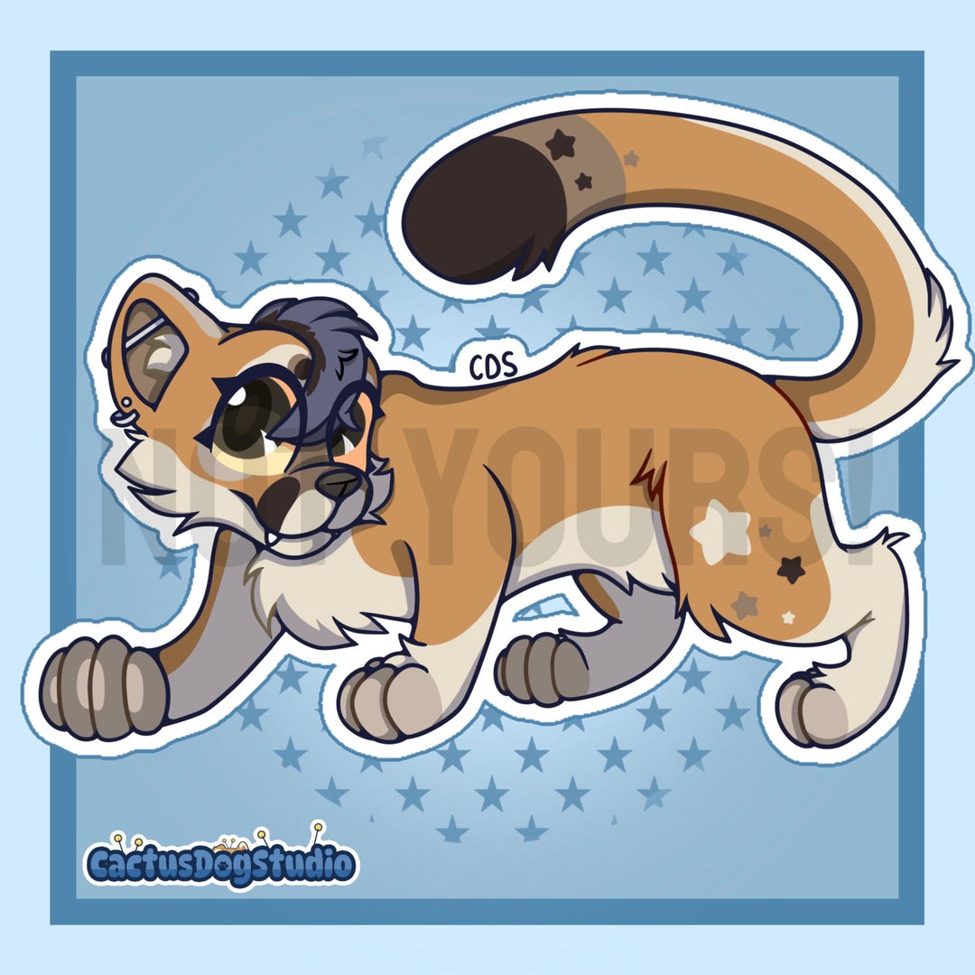 Shaded Mountain Lion Fursona Adopt! - Etsy