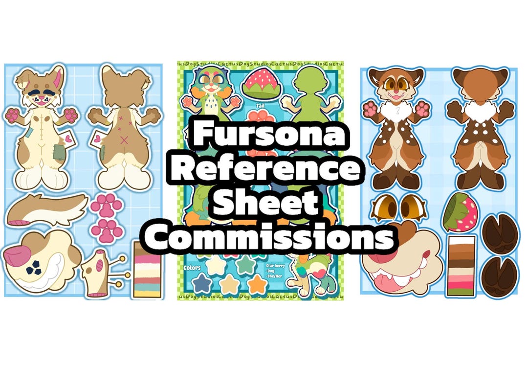 OPEN Fursona Reference Sheet Commissions - Etsy