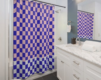 Colorblock Shower Curtain - Etsy