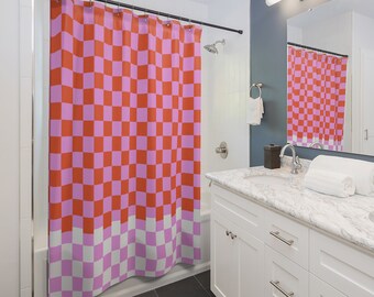 Colorblock Shower Curtain - Etsy