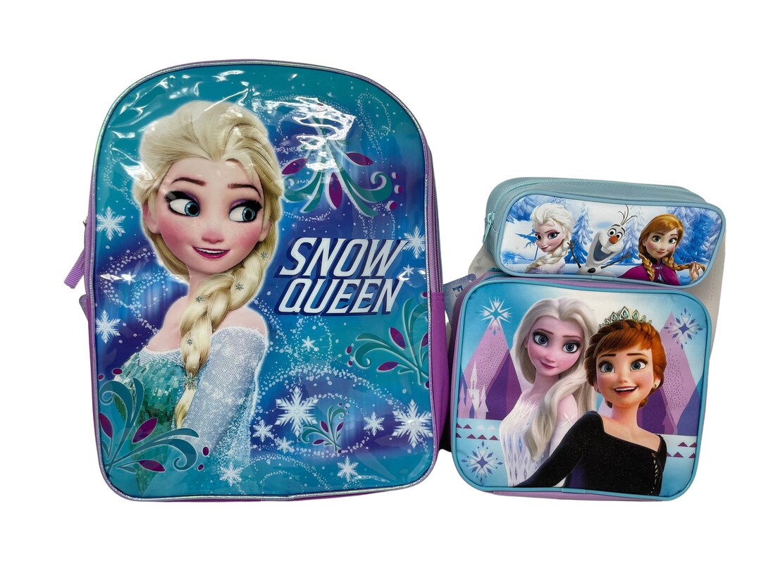 Personalized Disney Frozen Elsa Full Size 16 Inch Backpack & Insulated ...