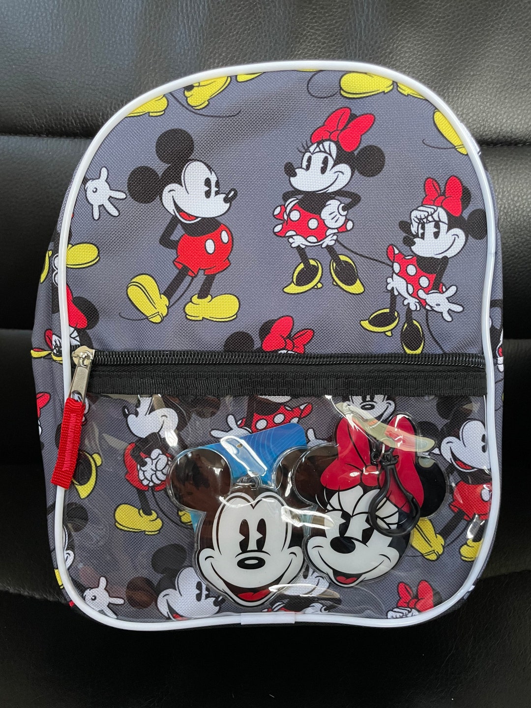 Personalized Mickey and Minnie Mouse Deluxe Allover Print 10" Backpack ...