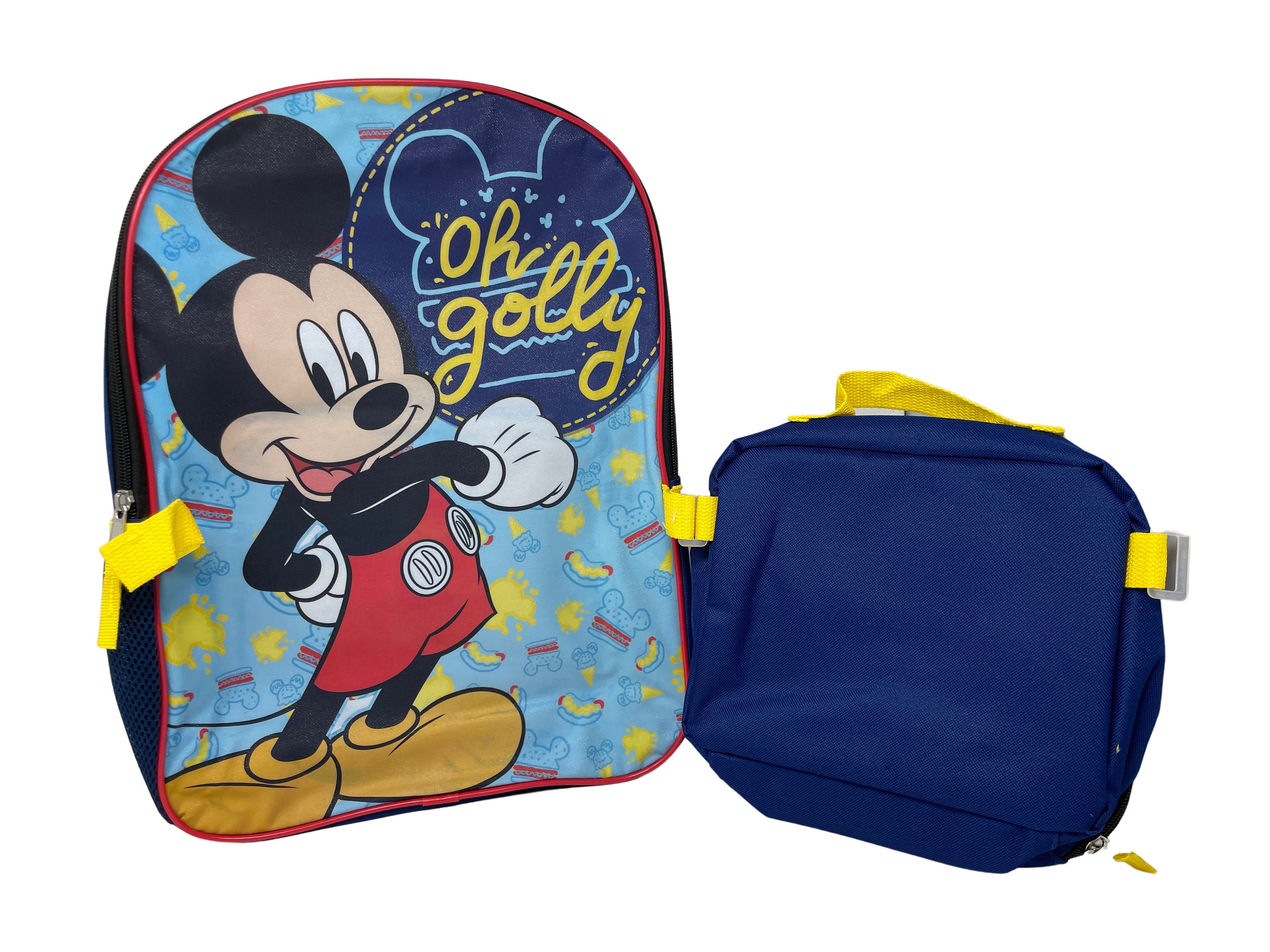 Personalized Mickey Mouse 16 Inches Large Backpack With Lunch - Etsy