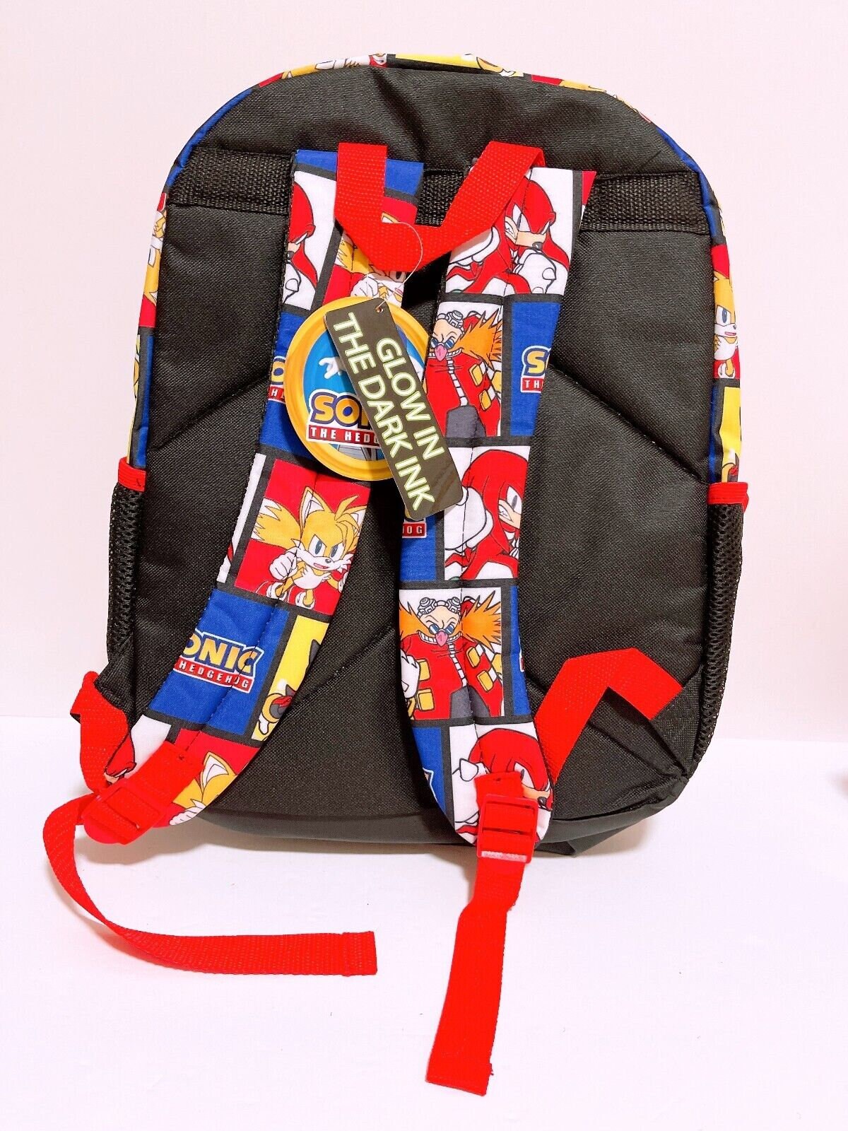 Personalized Sonic the Hedgehog Over-all Print 16 Inch Large Backpack ...