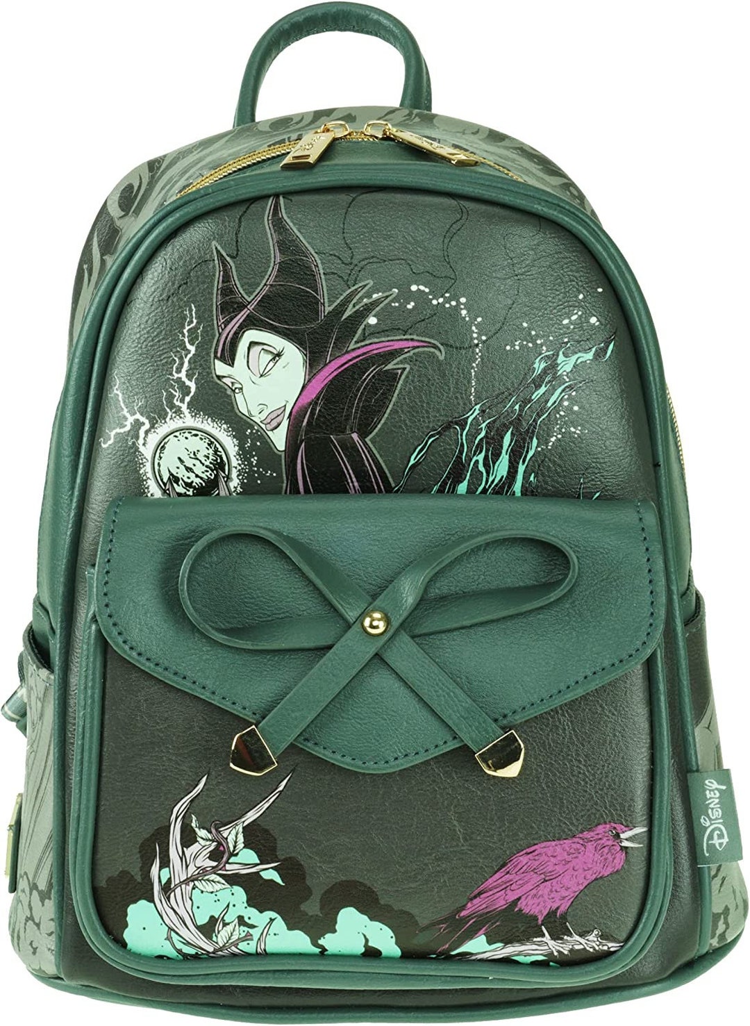 Personalized Disney Maleficent 11inch Vegan Leather Mini Backpack ...