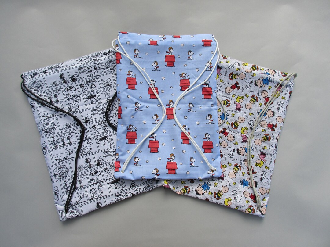 Snoopy Drawstring Backpack - Etsy