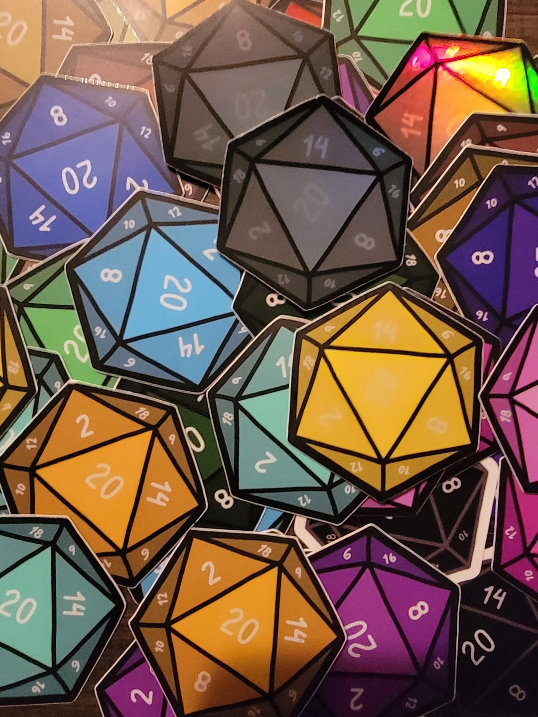 D20 Stickers - Etsy