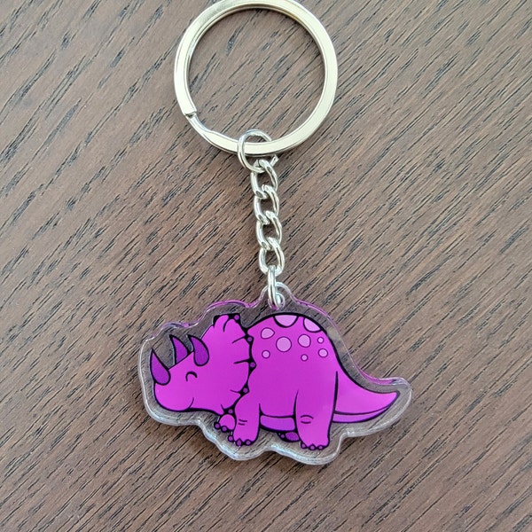Dinosaur Keychain - Etsy