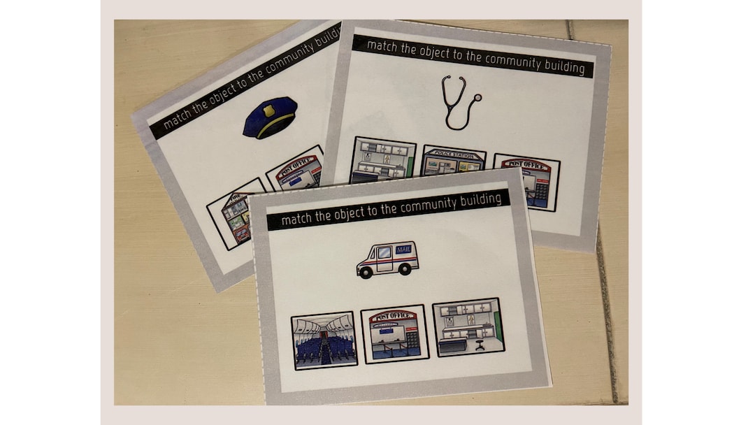 Community Helpers Sort by Category Task Cards for Autism and Special ...