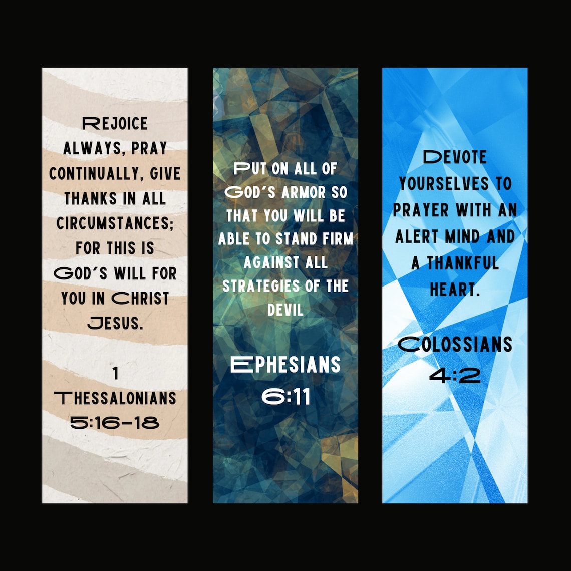 Set of 12 Bible Verse Bookmarks, Christian Bookmarks, Printable ...