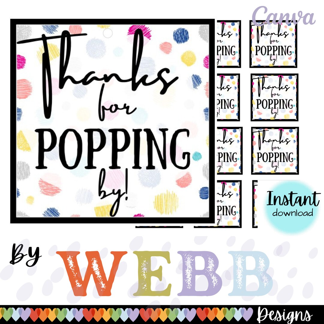 Thanks for Popping By Meet the Teacher Gift Tags - Etsy