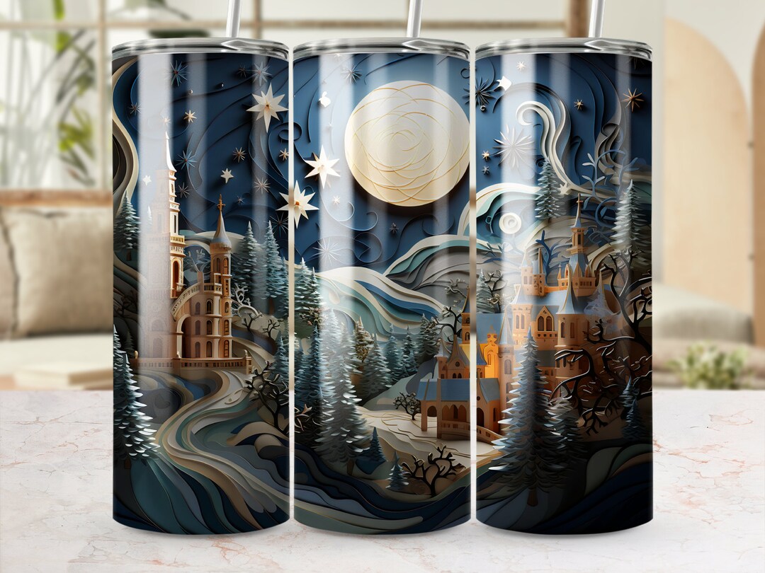 20 Oz Straight Tumbler Sublimation Designs Christmas Etsy