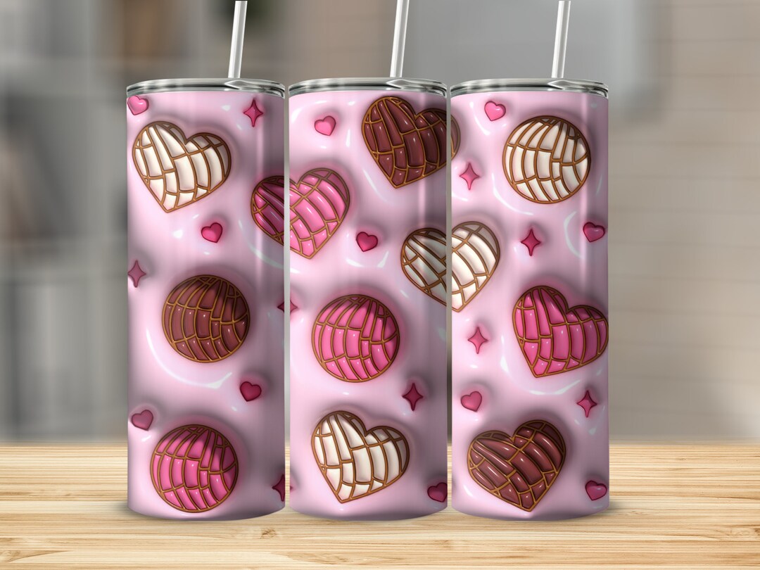 Valentine Concha Hearts 20 Oz Tumbler Wrap (digital Download) - Etsy