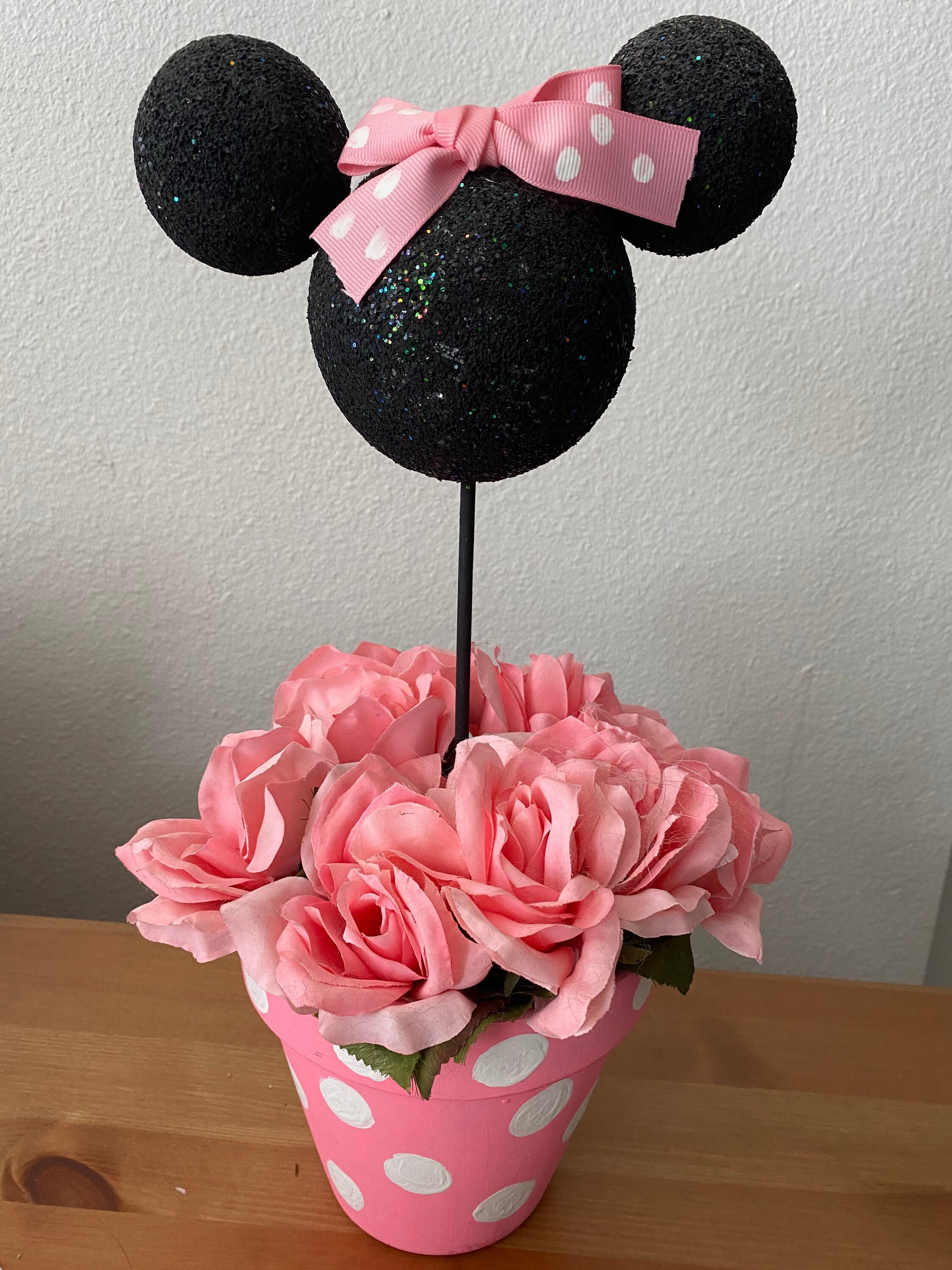 Homemade Minnie Mouse Centerpieces