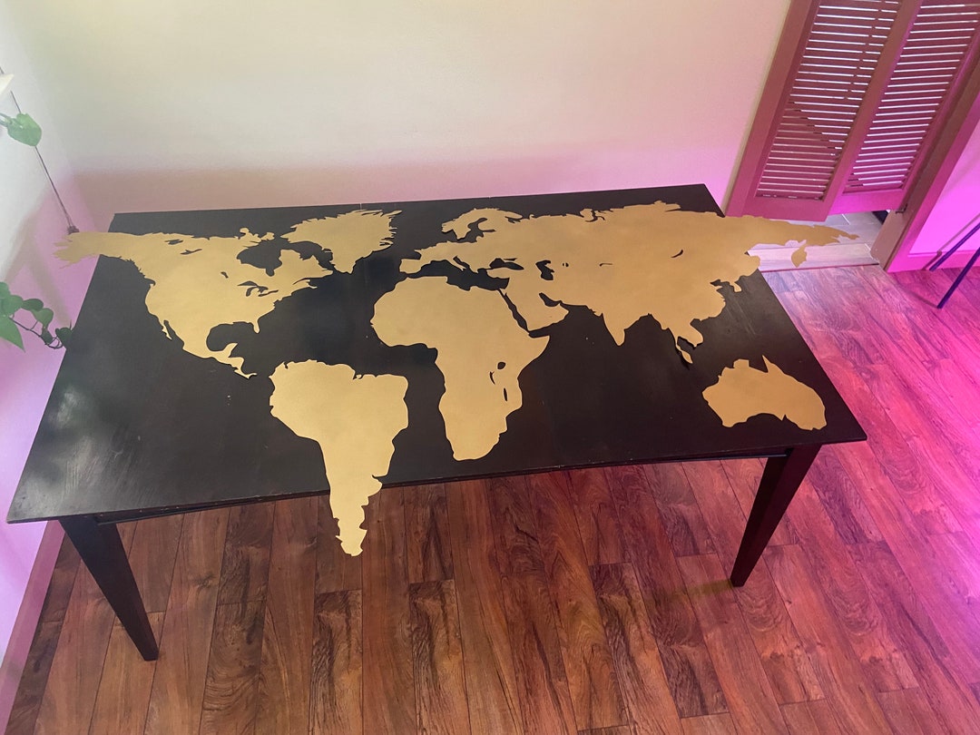 Large Magnetic Wall Map- GOLD - Etsy